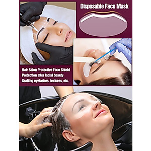 EBANKU 100 PCS Microblading Shower Visor, Upgrade Eyebrow Shower Shields Protector, Shower Goggles Face Cover Bath Visor for Adults Hair Salon Supplies and Eyes Surgery Aftercare