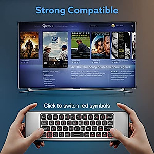 WeChip W3 Air Mouse Universal Voice Remote Control with Keyboard for Nvidia Shield/Android TV Box/PC/Laptop/Projector/HTPC/Media Player