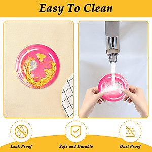 wiwaplex 10 Pcs Acrylic Lids for 16 oz Glass Cups with Lids and Straws Hole, Colored Glass Can Tumbler Replacement Lids Spill Proof Reusable for Beer Can Drinking Glasses Tumbler Cup