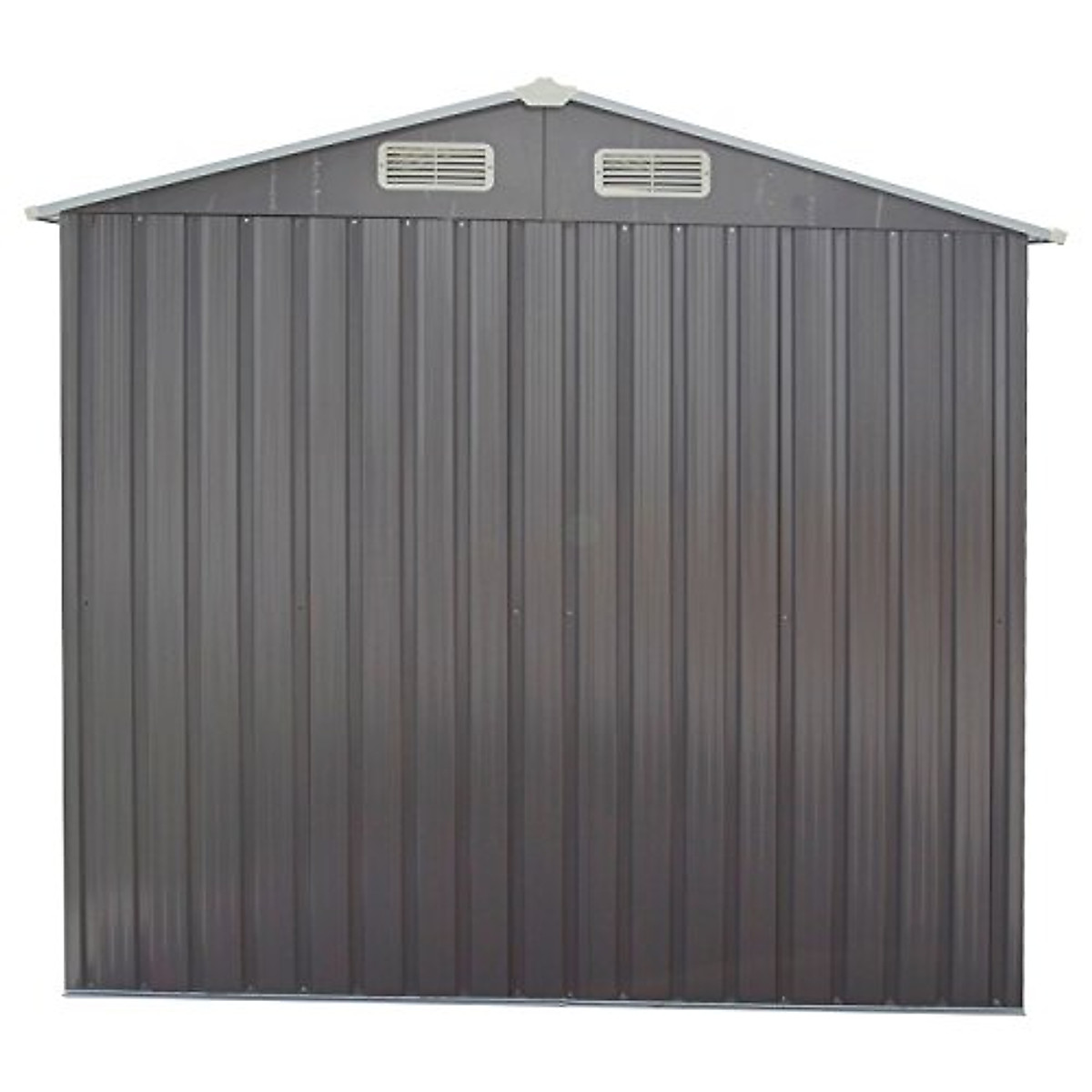Steel Garden Storage Shed 6' x 4' - Utility Tool House with Vents Garden Storage House Metal Shed for Patio (Grey)