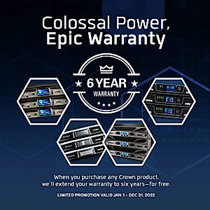 Crown CDi 2000 Two-Channel, 800-Watt @ 4Ω, 70V/140V Power Amplifier