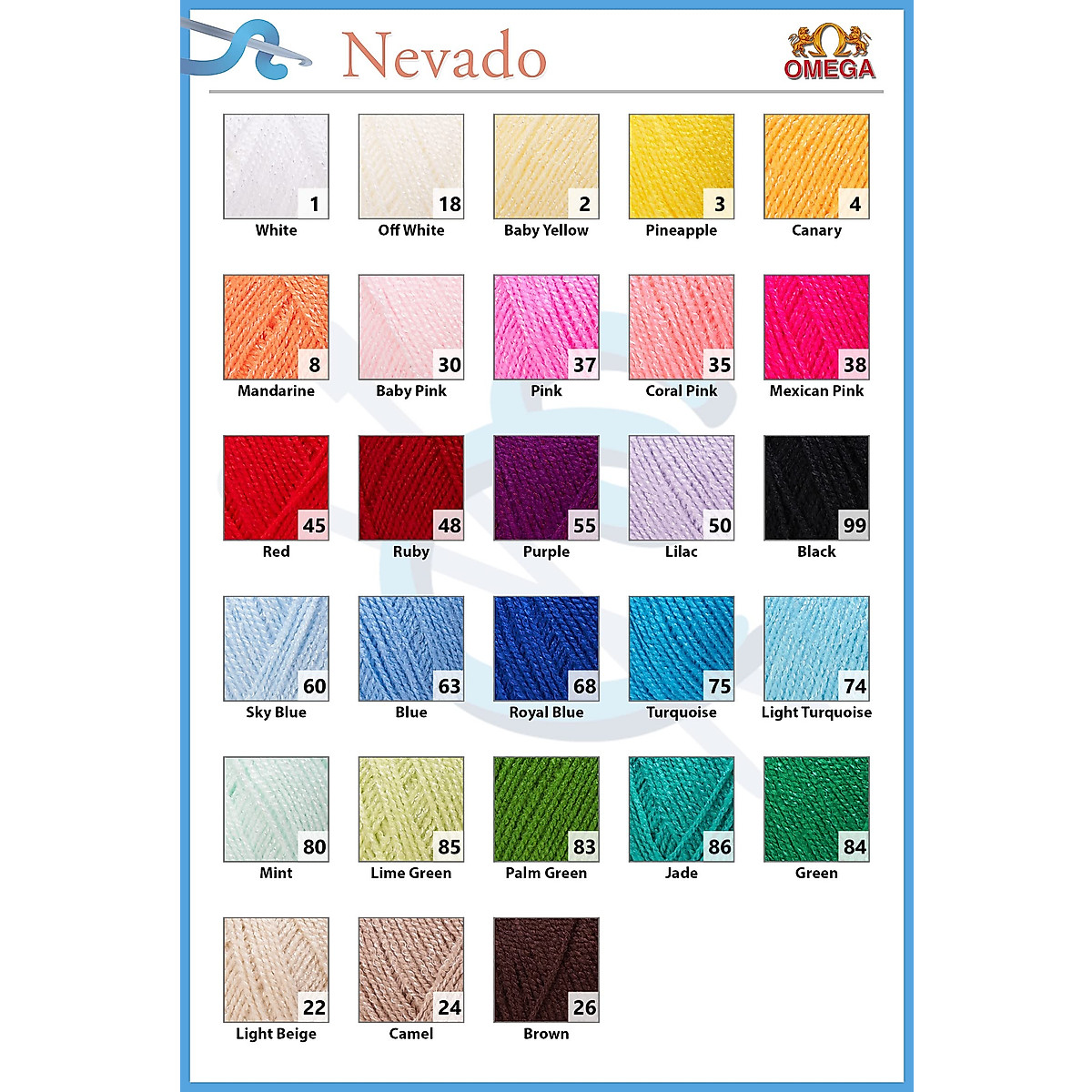 NEVADO [200grs] by Omega - Soft and Warm Knitting Yarn - Color 52-Royal Blue_68