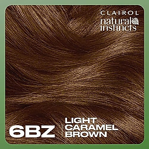 Clairol Natural Instincts Demi-Permanent Hair Dye, 6BZ Light Caramel Brown Hair Color, Pack of 1