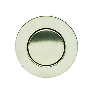 PF WaterWorks PF0733-BN-BN, Matching Plated ABS Body Bathroom Sink/Lavatory Pop-Up Drain with Ball Lift Rod | With Overflow | CUPC Listed, Brushed Nickel