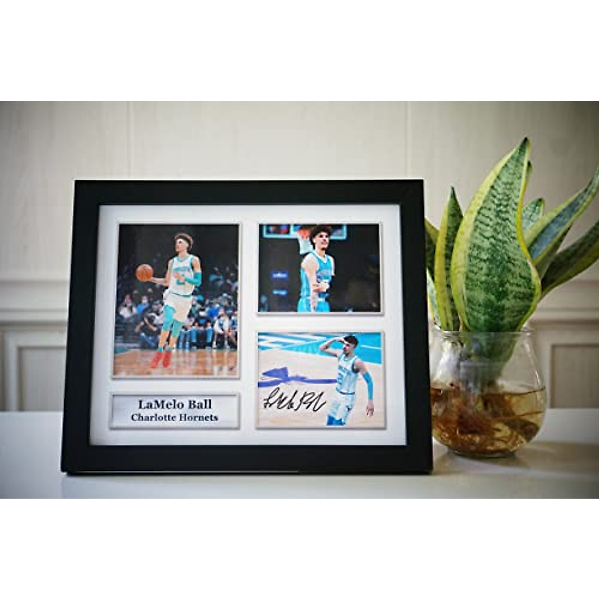 Memocious LaMelo Ball Reprint Signed Autograph Photo Poster Picture Framed Display Decorations Gifts Memorabilia