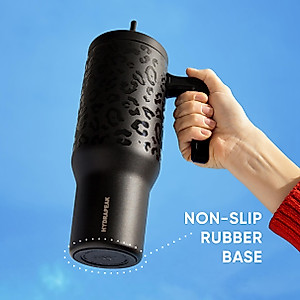 Hydrapeak Voyager 40 Oz Stainless Steel Tumbler with Handle, Insulated Water Bottle With Straw & Lid, Cupholder Friendly Reusable Travel Mug (Sage Leaf)