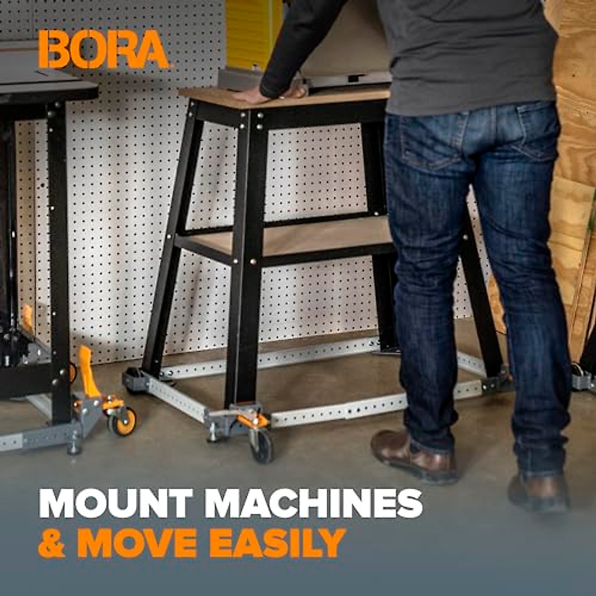 BORA 544002 T-Square Attachment, NGX Clamp Edge Accessory, Circular Saw Guide, Keeps Plywood Cuts Straight and Parallel