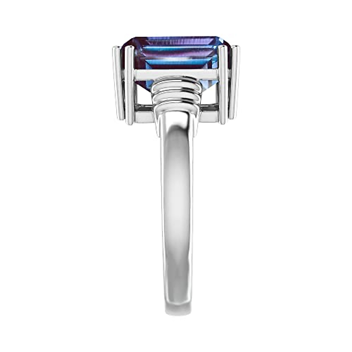 V3 Jewelry Sterling Silver with Color Changing Alexandrite Solitaire Ring