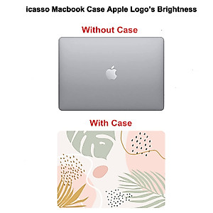iCasso Compatible with MacBook Air 13 Inch Case 2020 2019 2018 Release A2337M1/ A1932/A2179 with Retina Display Touch ID, Durable Hard Shell Case and Keyboard Cover for MacBook Air 13 - Morandi