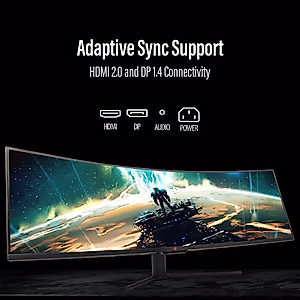 Deco Gear 3-Pack 49" Curved Ultrawide E-LED Gaming Monitor, 32:9 Aspect Ratio, Immersive 3840x1080 Resolution, 144Hz Refresh Rate, 3000:1 Contrast Ratio (DGVIEW490)