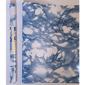 Zip Tac Marble Blue (Clouds) Contact Paper (9 Ft X 18in) #267