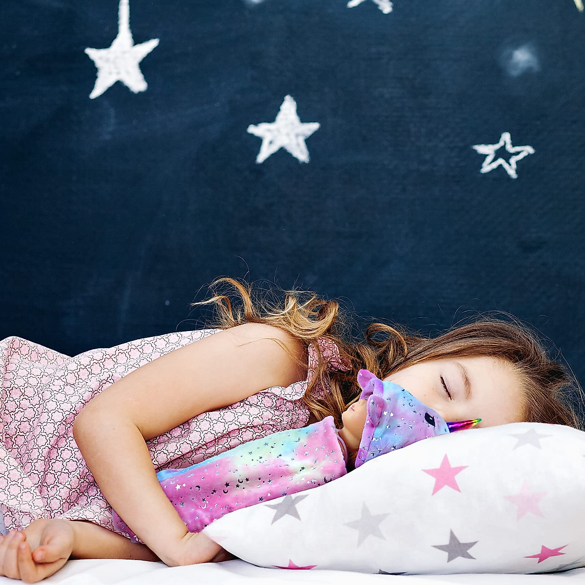 WONDOLL 18-inch-Doll-Clothes and Unicorn Reversible-Doll-Sleeping-Bag Set with Headband Compatible with All 18-inch Dolls Accessories for Kids