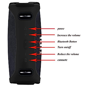 Zaracle Flexible Carrying Case Protect Pouch Sleeve Protector Cover Travelling Case for JBL Xtreme 3 Portable Speaker (Black)