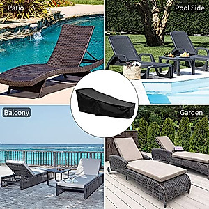 Fellie Cover 82-inch Patio Chaise Lounge Covers, Durable Outdoor Chaise Lounge Covers Water Resistant