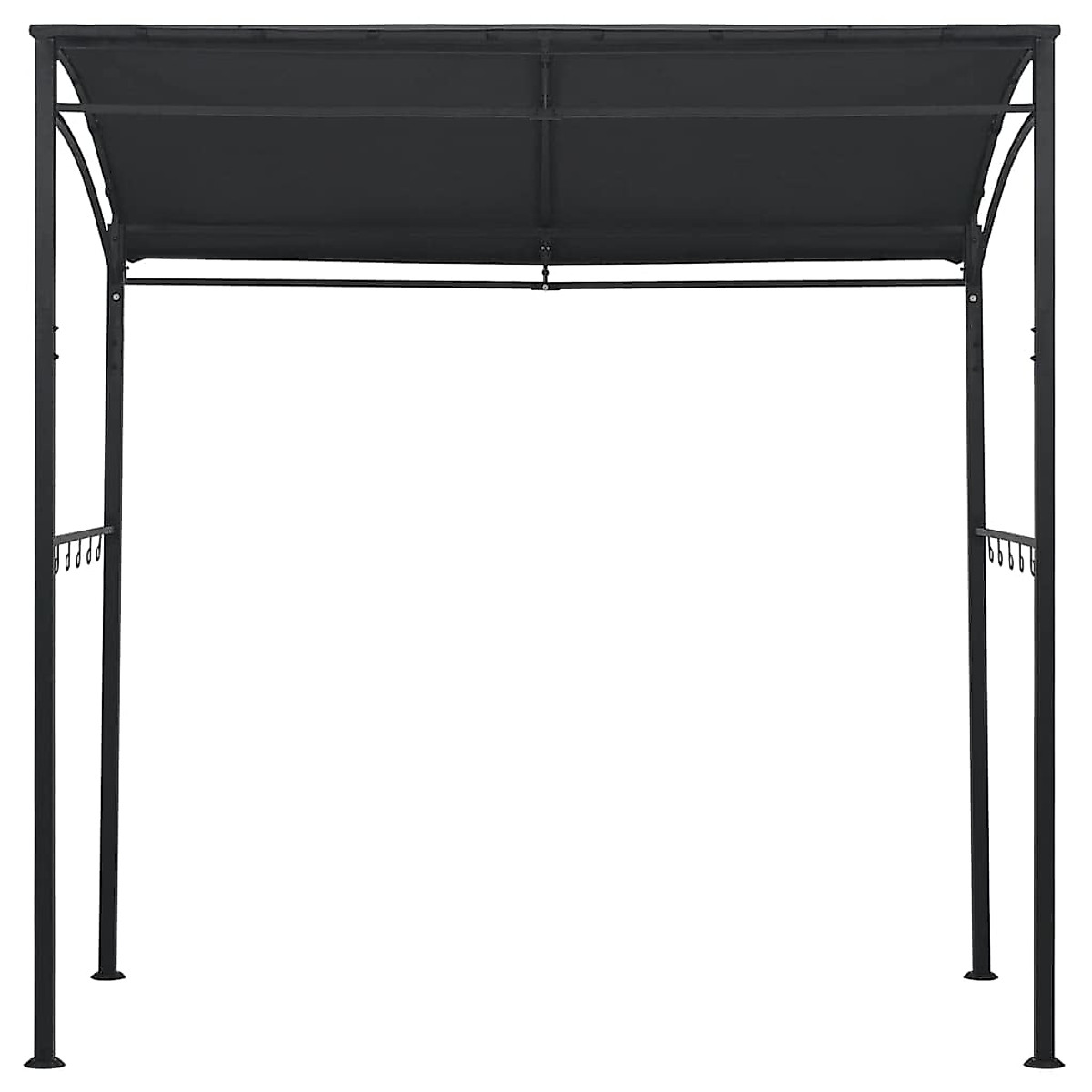 BBQ Gazebo,Park Gazebo,Grill Gazebo,Camping Gazebo,Hardtop Gazebo,Outdoor Gazebo,Weather Resistant,for Garden,Lawn,Patio,House,Yard,Beach,84.6"x59.1"x86.6" Anthracite Steel