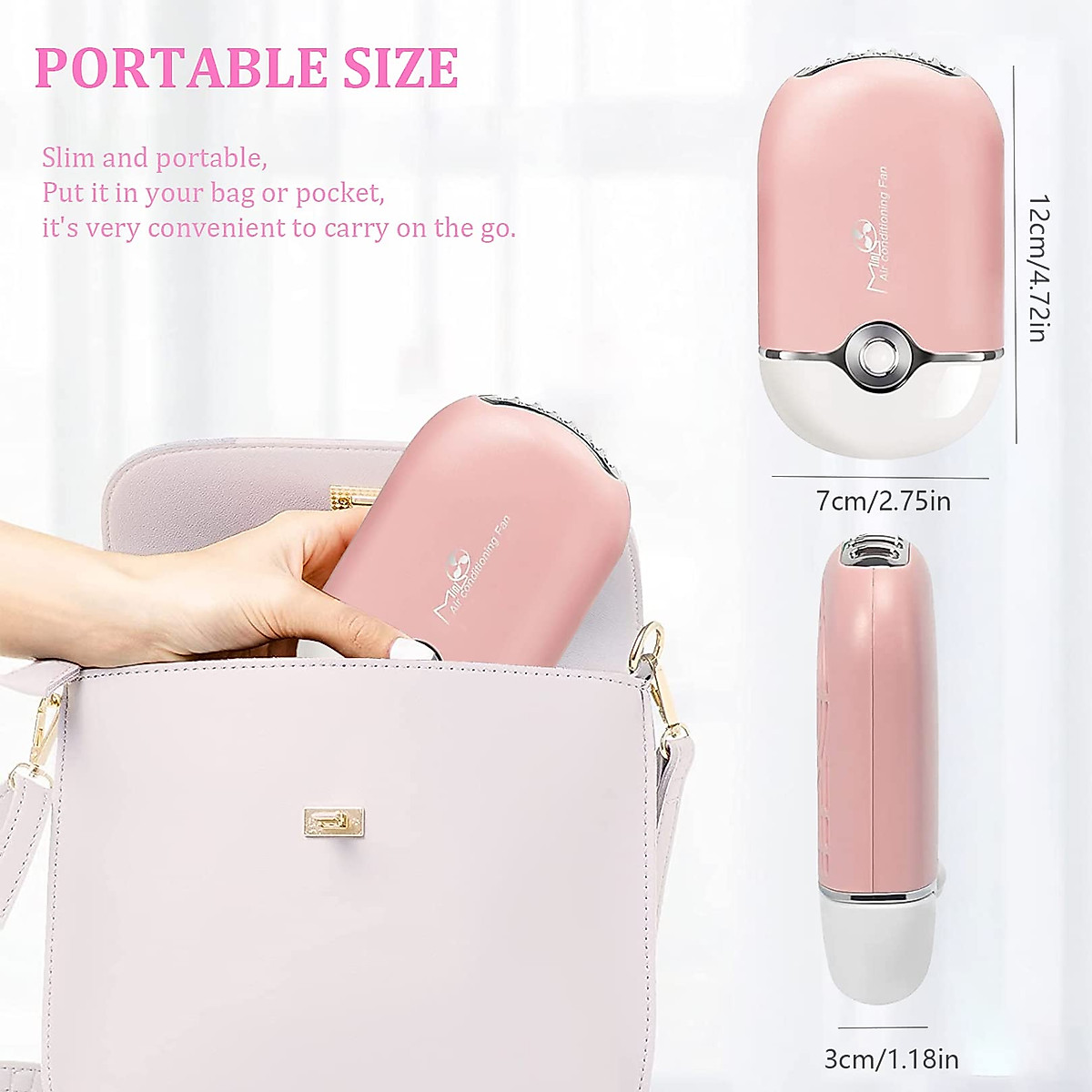 TOEDO USB Mini Lash Fan Dryer Handheld Air Conditioning Blower with Built in Sponge for Eyelash Extension