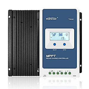 EPEVER 40A MPPT Solar Charge Controller 12V 24V Auto Max Input 100V Charger Controller Common Negative Grounded Solar Panel Regulator for Lead-Acid Lithium AGM Battery (Tracer4210AN)