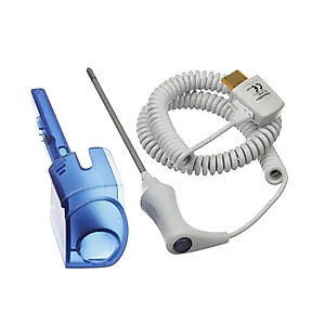 Welch Allyn 02893-000 Oral Temperature Probe and Well Assembly for SureTemp Plus 690/692 Electronic Thermometers, Blue, 4' Cord