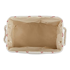 Bone Dry Pet Storage Collection Paw and Bone Print, Small Rectangle, Rose