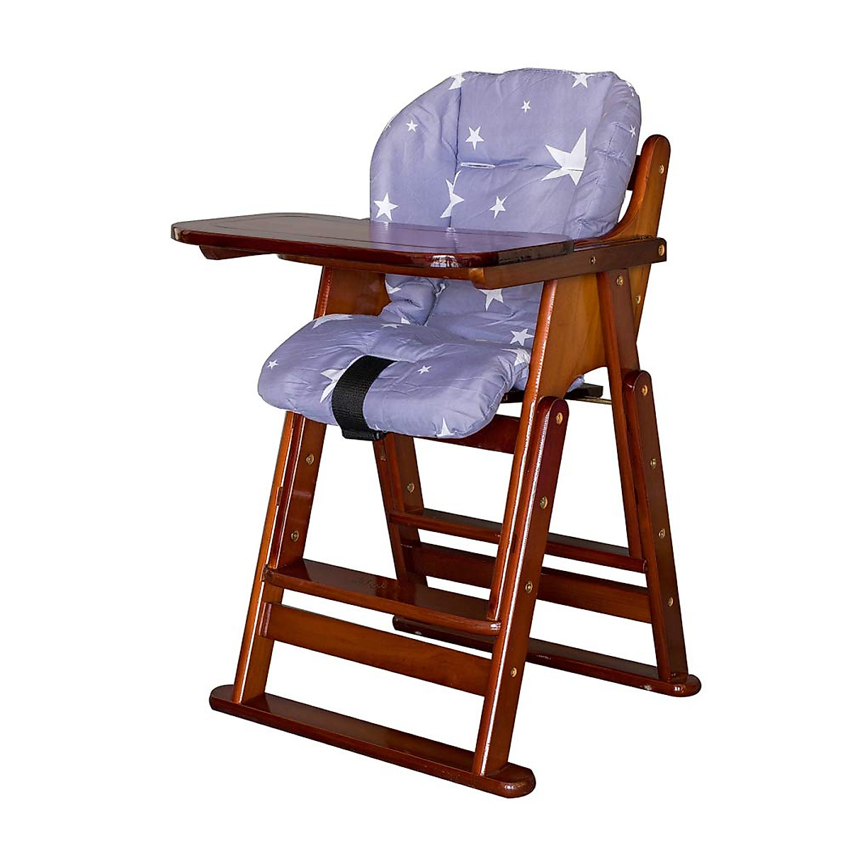 High Chair Pad, Exquisite and Beautiful Baby/highchair/seat Cushion Pad，Comfortable and Soft, Suitable for The High Chair and Stroller in The Picture(Blue Background Stars Pattern)