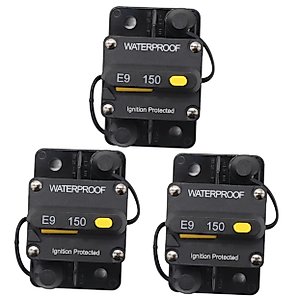 Totority 3pcs Car Protector Car Automotive Waterproof Waterproof Circuit Breaker 48v Circuit Breaker Car Circuit Breaker 150a Fuse
