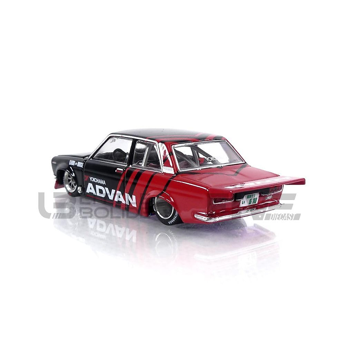 Datsun 510 Pro Street Advan Yokohama (by Jun Imai) Kaido House 1/64 Diecast Model Car True Scale Miniatures KHMG032