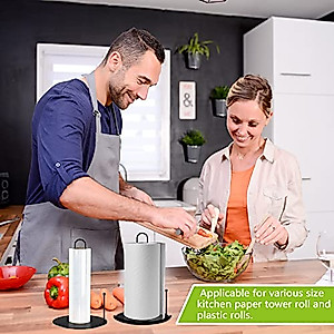 Paper Towel Holder, Black Paper Towel Holders Countertop for Kitchen