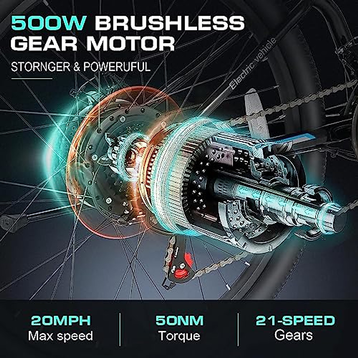 Vivi Electric Bike for Adults 26"/20" Ebike, 500W Folding Electric Bike, 20MPH Adult Electric Bicycles with Removable 48V Battery, Up to 50Miles Range, Cruise Control, Dual Shock Absorber