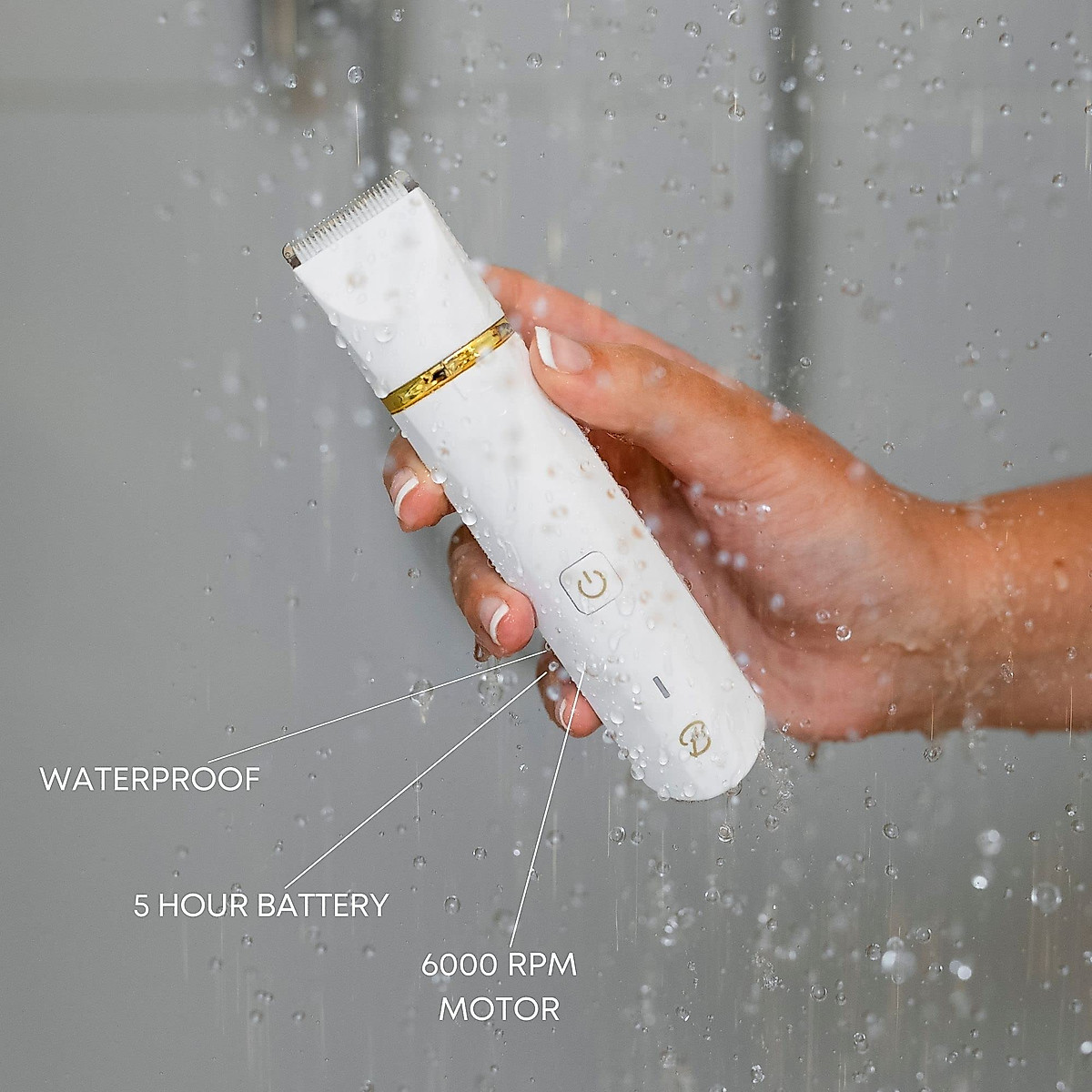 Bushbalm Bikini Trimmer - Electric Shaver Body Hair Razor for Women, Waterproof, Cordless Shaver for Sensitive Areas, Close Grooming for Bikini, Underarms, and Legs – Francesca Trimmer