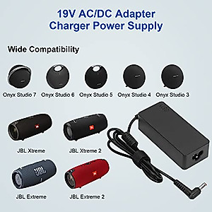 19V Adapter Charger for Harman Kardon Onyx Studio 7 6 5 4 3 2 1; JBL Boombox, Xtreme, Xtreme 2 Portable Bluetooth Waterproof Bluetooth Speaker Power Cord Supply