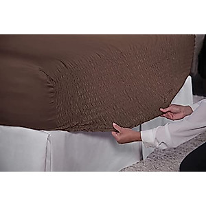 BEDTITE ABSOLUTELY FITTING Cotton Rich 500 Thread Count, King Size Set with Deep Pocket 7” to 20” Fitted Sheet, Flat Sheet and 2 Pillow Cases, Sage