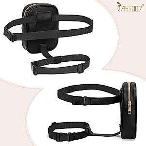 JASGOOD Thigh Harness Leg Bag Fanny Pack for Women Leg Purse Drop Leg Bag, A-Black