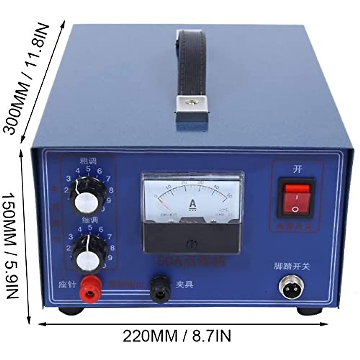HPDONM 300W Jewelry Pulse Welding Machine Portable High Power Spot Welder DX-50A,Welding Range: 0.6-1.2MM, for Gold Silver Platinum Palladiu