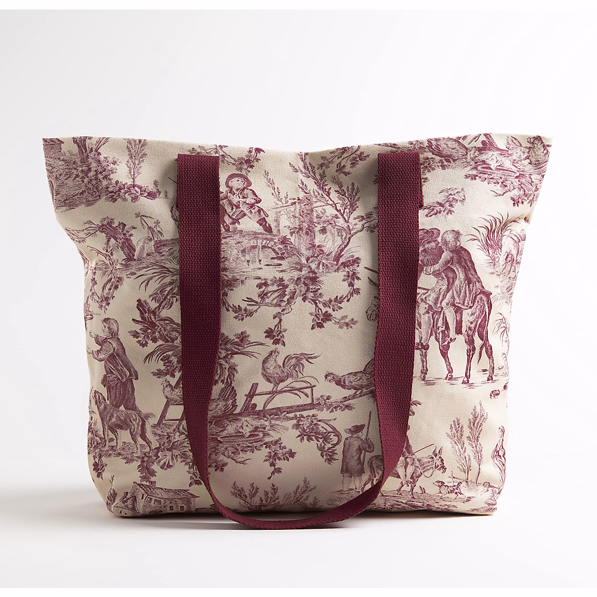 Maison d' Hermine Tote Bag 100% Cotton Canvas Reusable Shoulder Grocery Bag for Work Beach Travel Shopping Lunch Perfect for Gifts Men Women, The Miller - Red