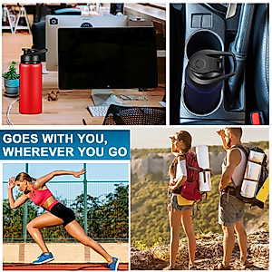 CHENGU 12 Pieces 20 oz Aluminum Water Bottles Set Metal Sports Bike Water Bottle Reusable Travel Bottles with Lid for Gym Sports Camping Hiking Fishing