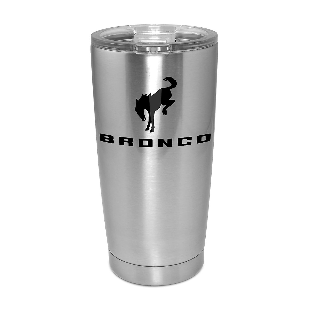 iPick Image for Ford Bronco in Full-Color 20 oz Dual-Wall Insulated Stainless Steel Brush Silver Travel Tumbler