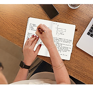 Soomeet Lined Journal Notebook, 200 Pages, Leather Hardcover Notebooks, A5 College Ruled Thick Classic with Pen Loop Notebook Journals for Writing, for Women Men Office School, 5.75'' X 8.38'', Brown