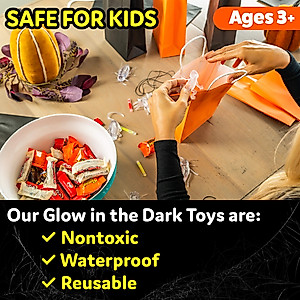 Glow Critters and Halloween Trick or Treat - Glow Sticks Party Favors - Glow in The Dark Party Supplies