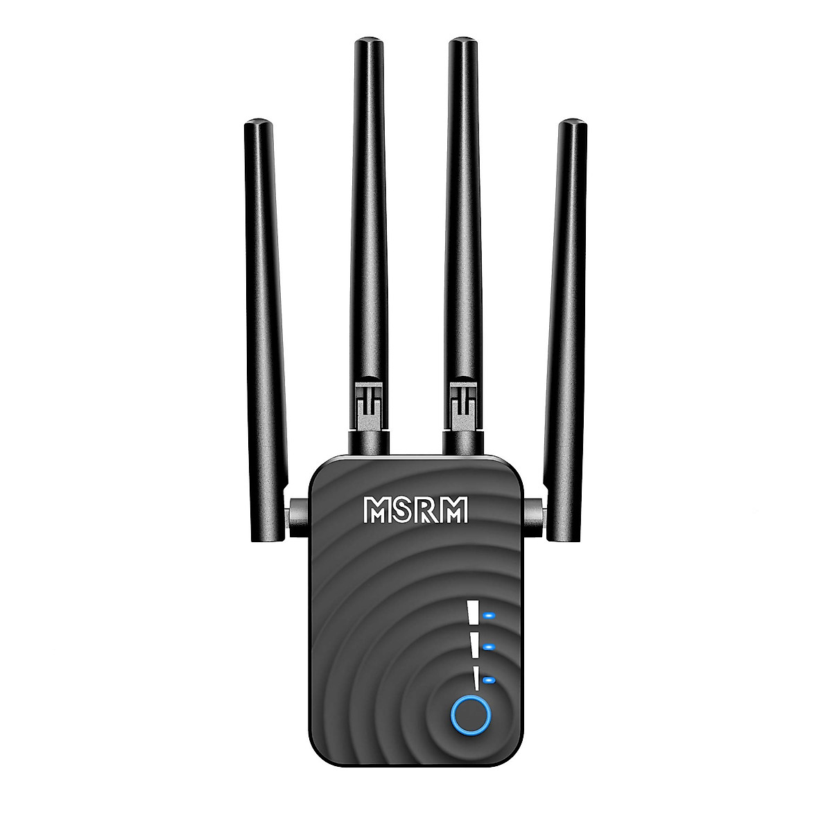 Wireless Signal Booster up to 1500 Sq.ft, 2.4 & 5GHz Dual Band Amplifier with Ethernet Port, 4 Antennas 360° Coverage Extend WiFi Signal to Smart Home