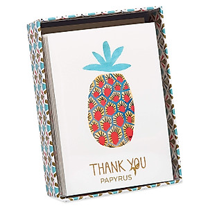 Papyrus Thank You Cards with Envelopes, Pineapple (20-Count)