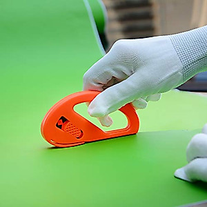 FOSHIO 4Pack Wrapping Paper Cutter, Zippy Safety Cutter Utility Knives for Window Tinting Kits, Present Paper Wrapping, Films, Vacuum Bags, Sticker Cutting (Red)