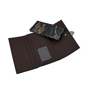 Camouflage Rhinestone Western Buckle Purse/Wallet Set Purple Trim