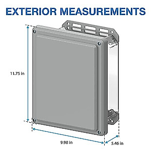 Serpac I342S,TGBC (5.46 x 10.23 x 11.75 in) Polycarbonate IP67 Waterproof UL 508A Plastic Project Junction Box Enclosure with Gray Top Screw Entry Cover and Clear Bottom