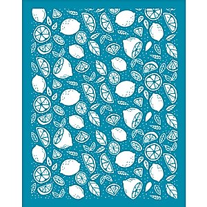OLYCRAFT 4x5 Inch Silk Screen for Polymer Clay Lemon Pattern Silk Screen Printing Stencil Reusable Washable Clay Stencil Non-Adhesive Transfer Stencil for Polymer Clay Earring Jewelry Making
