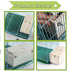PINVNBY Parakeet Nesting Box Bird House Wood Breeding Box Parrots Mating Box for Lovebirds,Cockatoo,Budgie, Finch,Canary and Medium-Sized Birds(XL)