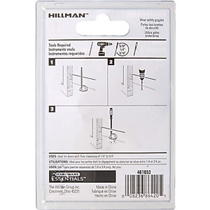 Hardware Essentials 851336 Low Dome Floor Door Stops Brass 1/4"-3/4" Clearance