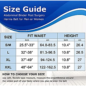 Abdominal Binder Post Surgery for Men and Women, Postpartum Belly Band, Hernia Belt Stomach Compression Wrap for Hernia Surgery, C-Section, Natural Birth, Abdominal Injuries,Black,L