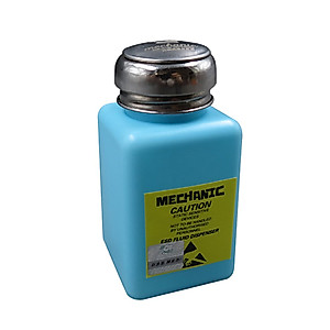 DIYPHONE Push Down Alcohol Pump Dispenser - Plastic Alcohol Bottle with Flip Top Cap for Mobile Phone LCD Screen Cleaning- 6.3 Oz Bottle