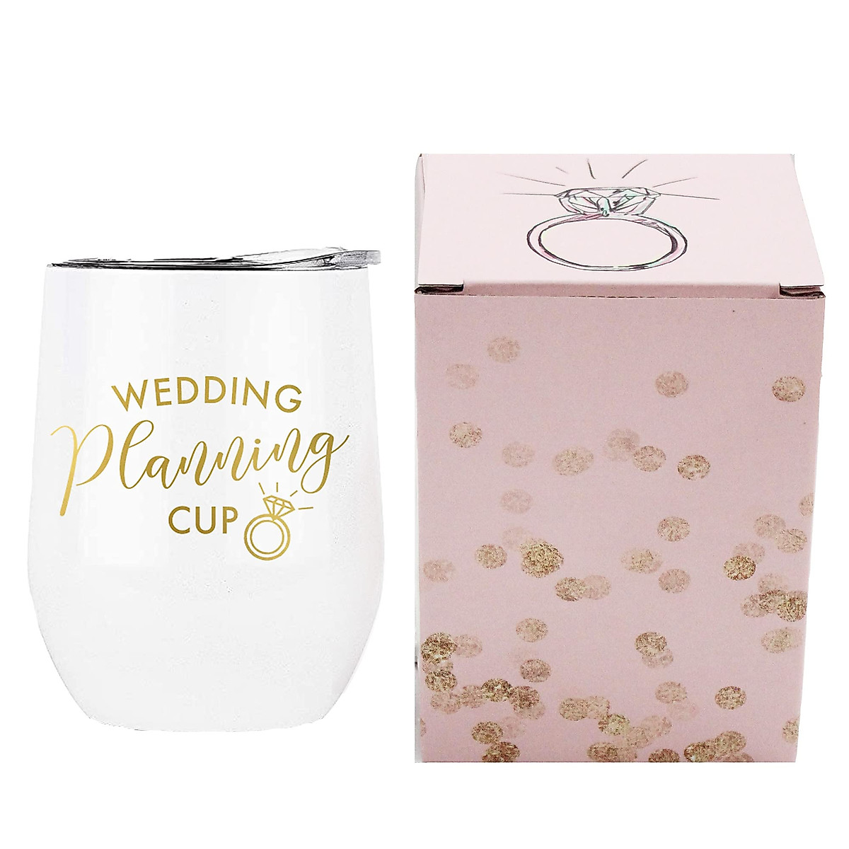 The Paisley Box Bride Cup - Wedding Planning Cup, Wedding Planning Glass, Bride Wine Tumbler, Gifts for Bride, Mrs Cup, Wedding Planning Gifts for Bride