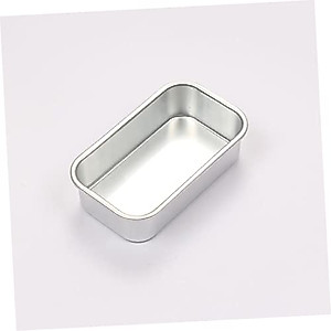 Hemoton 5pcs Pastry Dough Square Tray Stainless Steel Toaster Oven Toast Baking Pan Loaf Baking Dish Dough Bread Pan Silver Household Baking Plate Kitchen Supplies Small Bread Brownie Mold